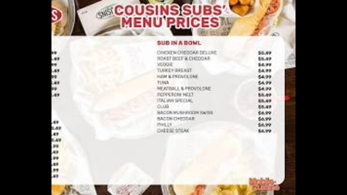 Cousins Subs Menu: Fresh Flavors, Hearty Subs & Wisconsin Pride
