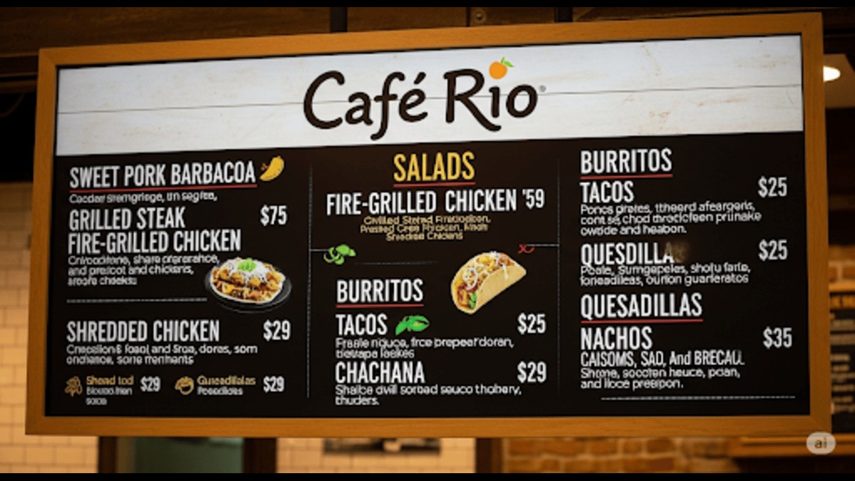 Cafe Rio Menu – A Flavorful Journey into Fresh Mexican Cuisine